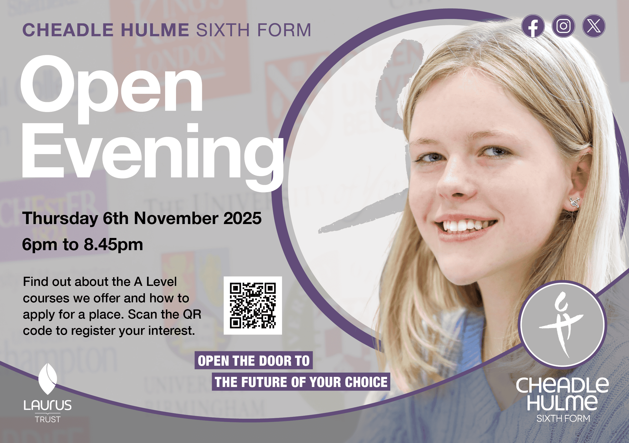 Cheadle Hulme Sixth Form Open Evening 2025