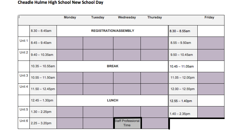 Term Dates - Cheadle Hulme High School