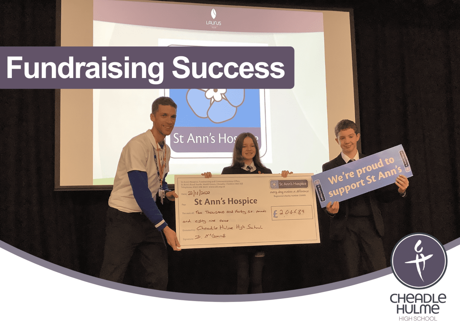 CHHS students raise over £2000 for St Ann’s Hospice - Cheadle Hulme ...